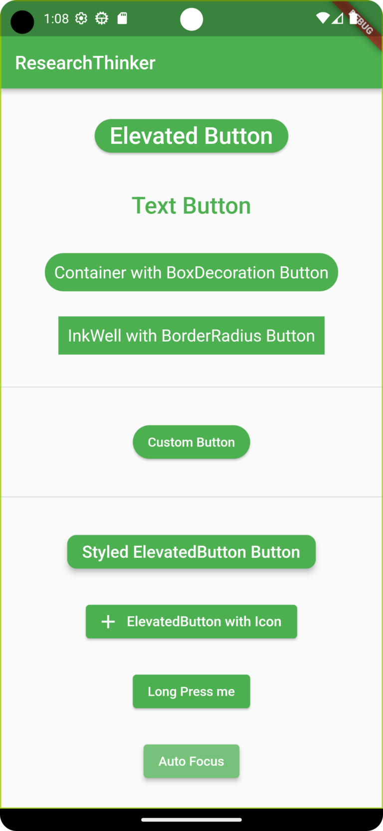 Most Popular Buttons In Flutter - ResearchThinker