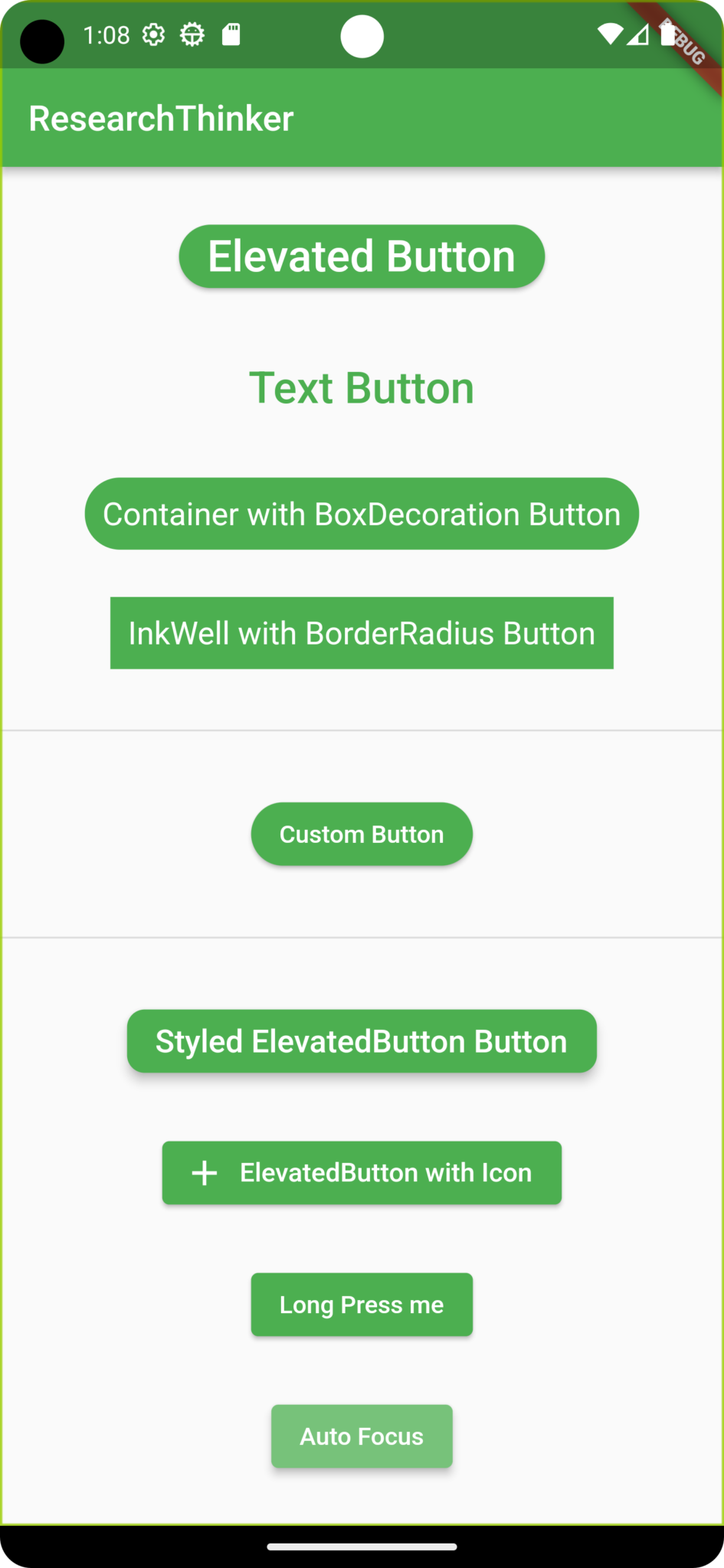 Most Popular Buttons In Flutter - ResearchThinker